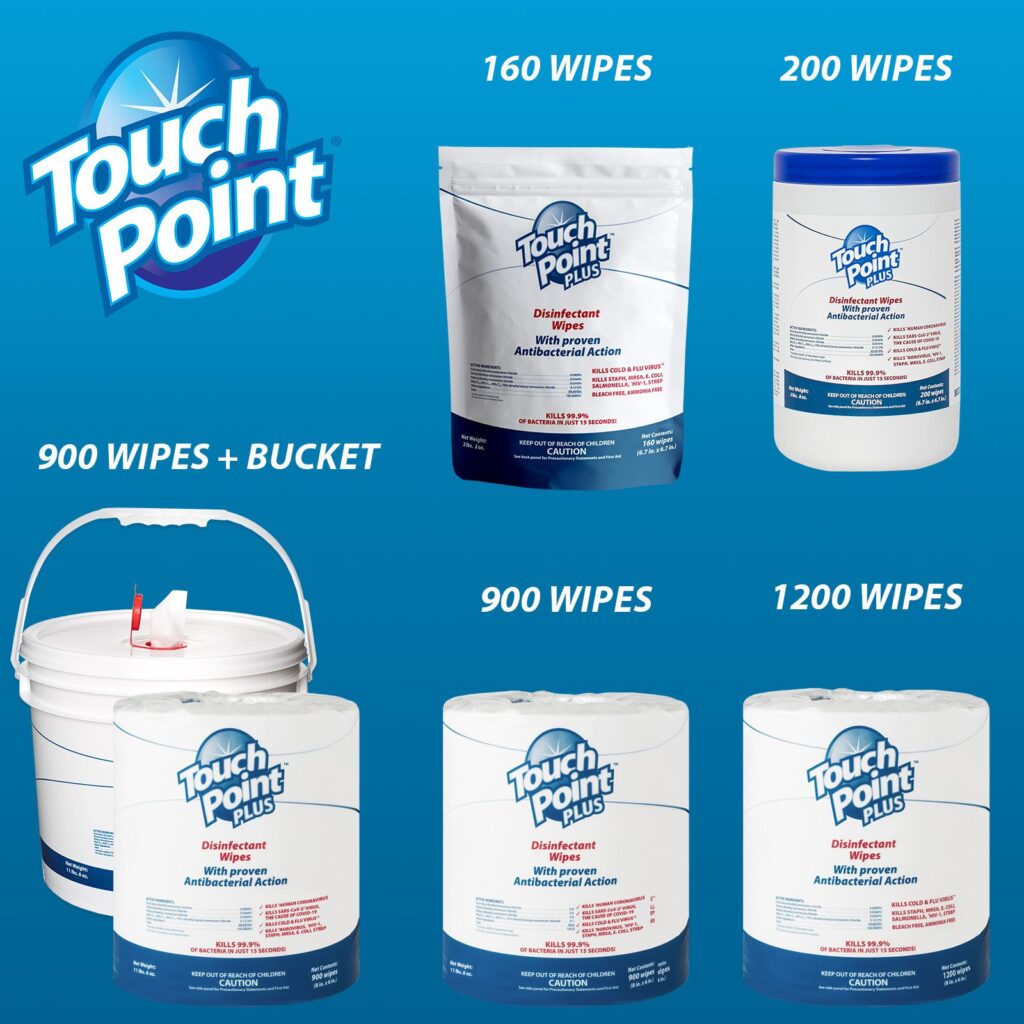 Touch Point Plus Disinfectant Wipes - Arkwright Home